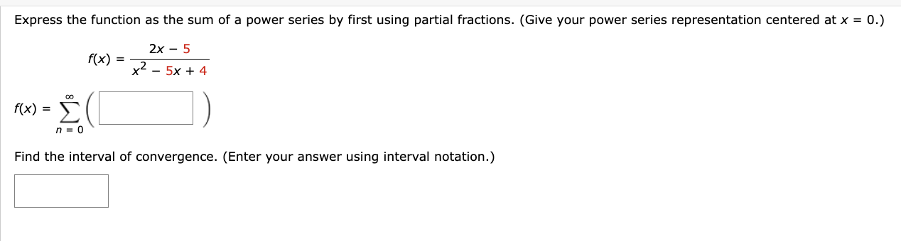 Solved Express the function as the sum of a power series by | Chegg.com