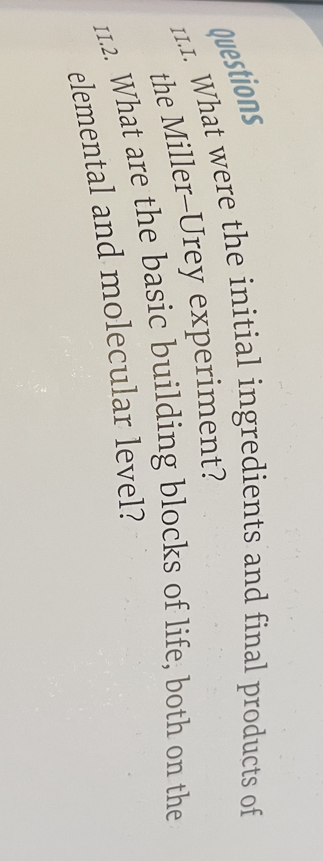 Solved Questions II.1. What were the initial ingredients and | Chegg.com