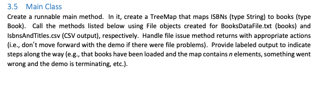 Solved 3.5 Main Class Create a runnable main method. In it, | Chegg.com