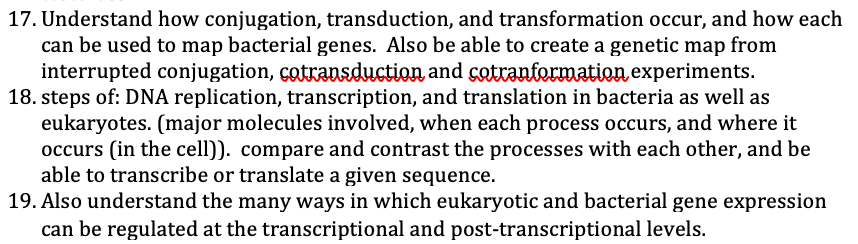Solved 17. Understand how conjugation, transduction, and | Chegg.com
