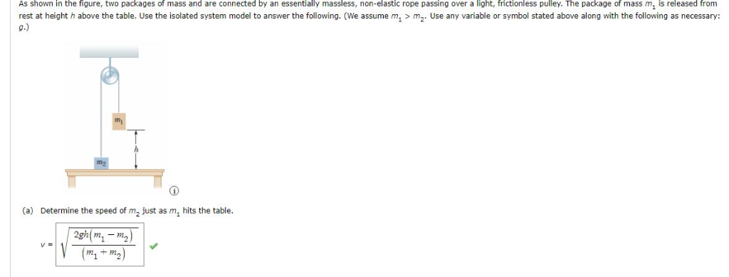 Solved As shown in the figure, two packages of mass and are | Chegg.com