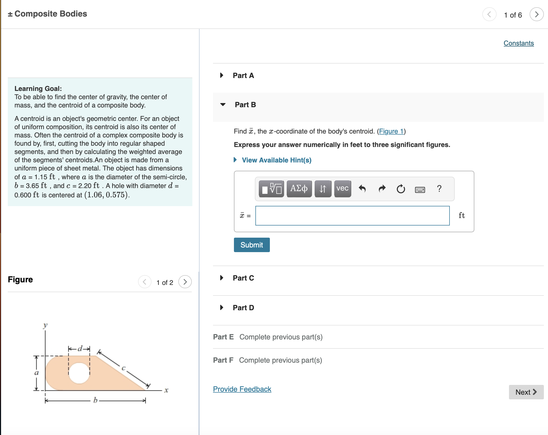Solved \pm Composite Bodies Part A Learning Goal: To be able | Chegg.com