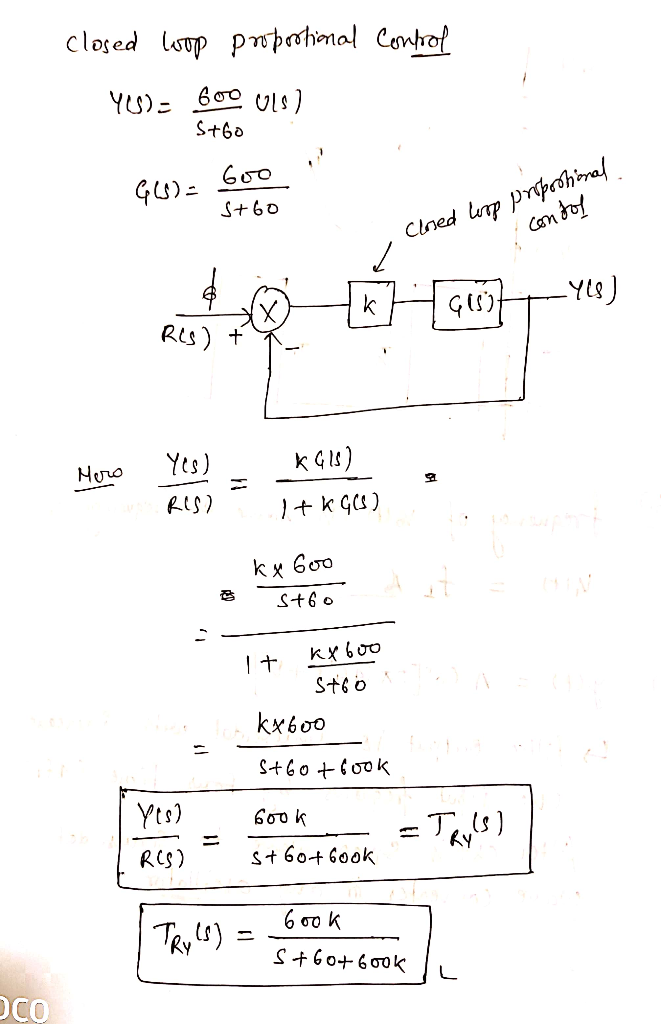 please answer all of them Open-loop proportional | Chegg.com