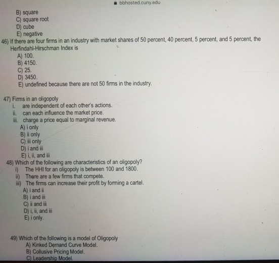 Solved 을 bbhosted.cuny.edu 41) Product differentiation means | Chegg.com