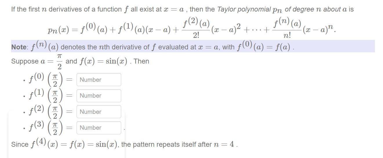 Solved If the first n derivatives of a function f all exist | Chegg.com