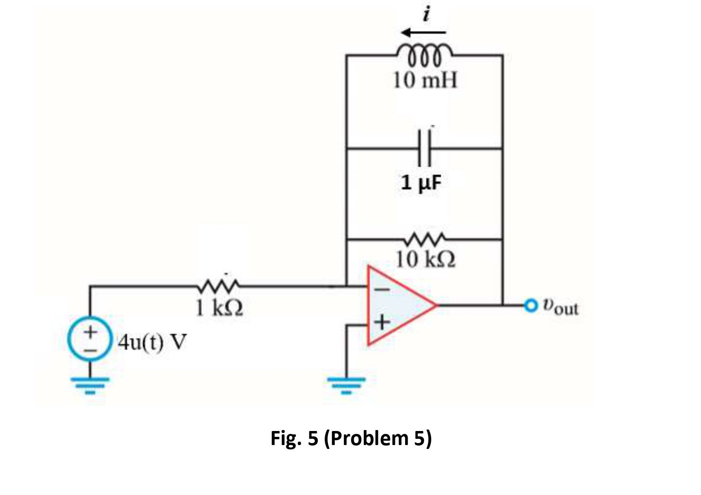 Solved Problem 5: Consider the Op Amp circuit in Fig. 5 of | Chegg.com