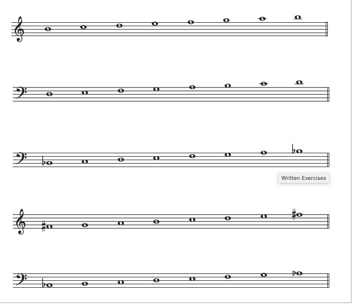 1. Add accidentals to make the following scales | Chegg.com