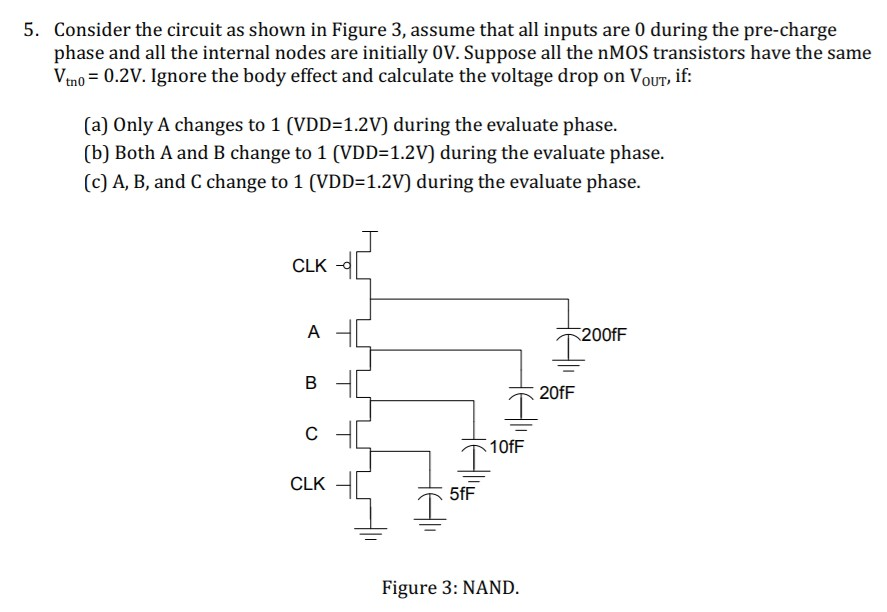 Solved 5. Consider the circuit as shown in Figure 3, assume | Chegg.com
