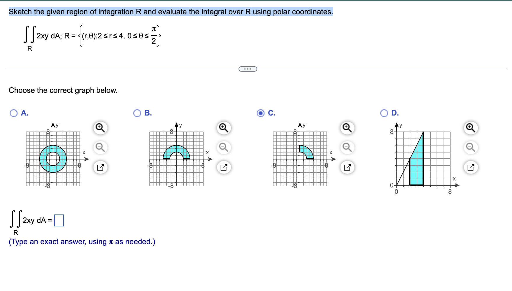 Solved Sketch the given region of integration R and evaluate | Chegg.com