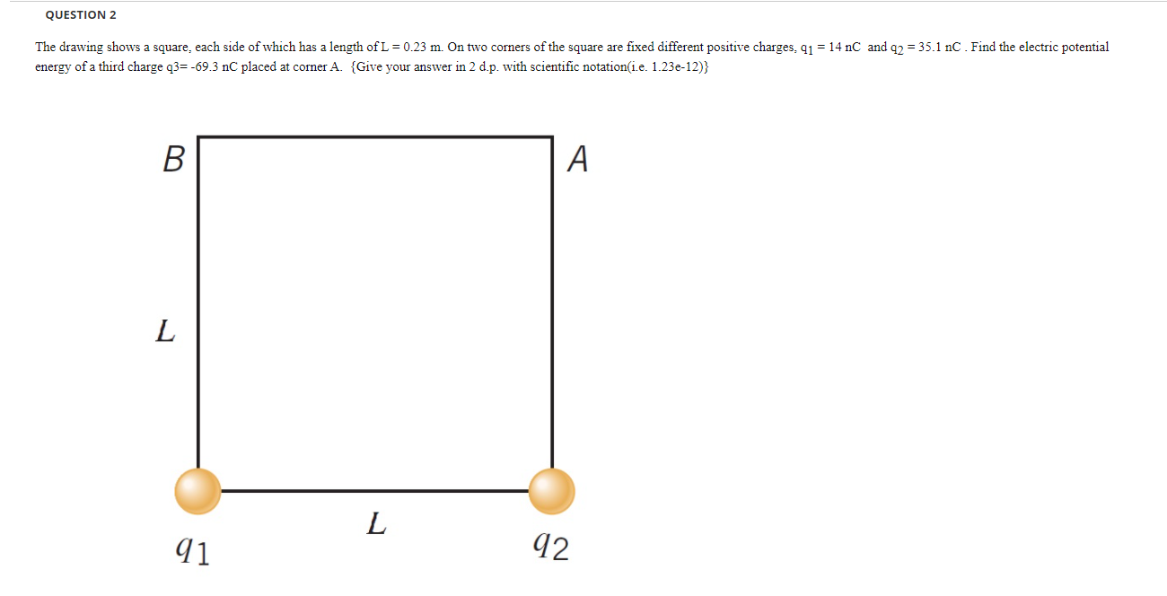 Solved The drawing shows a square, each side of which has a | Chegg.com
