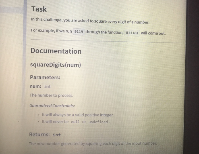 Solved Task In this challenge, you are asked to square every | Chegg.com
