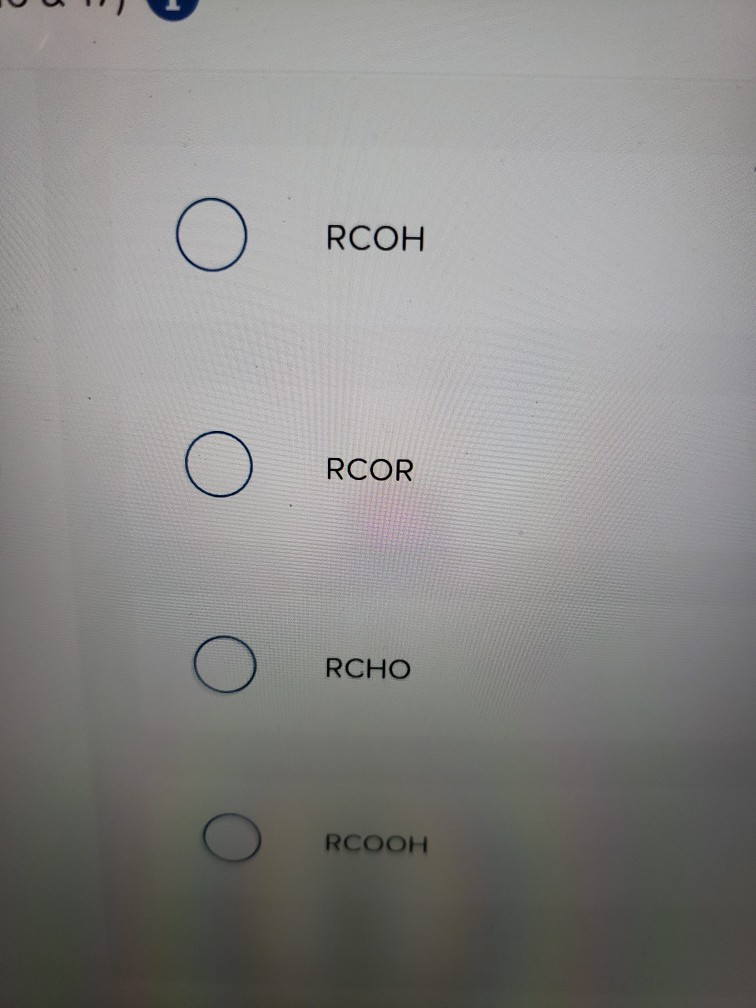 Solved 17) 6 Saved Help d formula for an aldehyde? hich of | Chegg.com