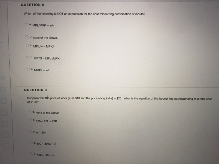 Solved Question 8 Which Of The Following Is Not An