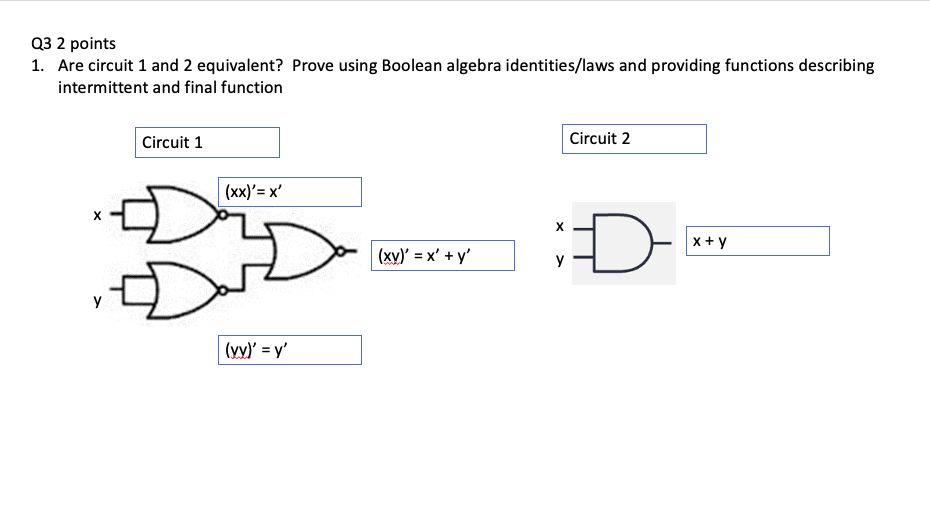 Solved 1. Are circuit 1 and 2 equivalent? Prove using | Chegg.com