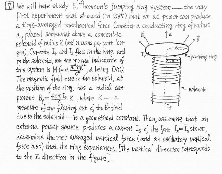 Solved B. IL 17) We will here study E. Thomson's jumping | Chegg.com
