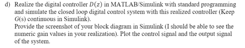 Solved R(s) T D(s) T GZOH(S) G(S) H(s) 9.4 (s+4.5) s | Chegg.com