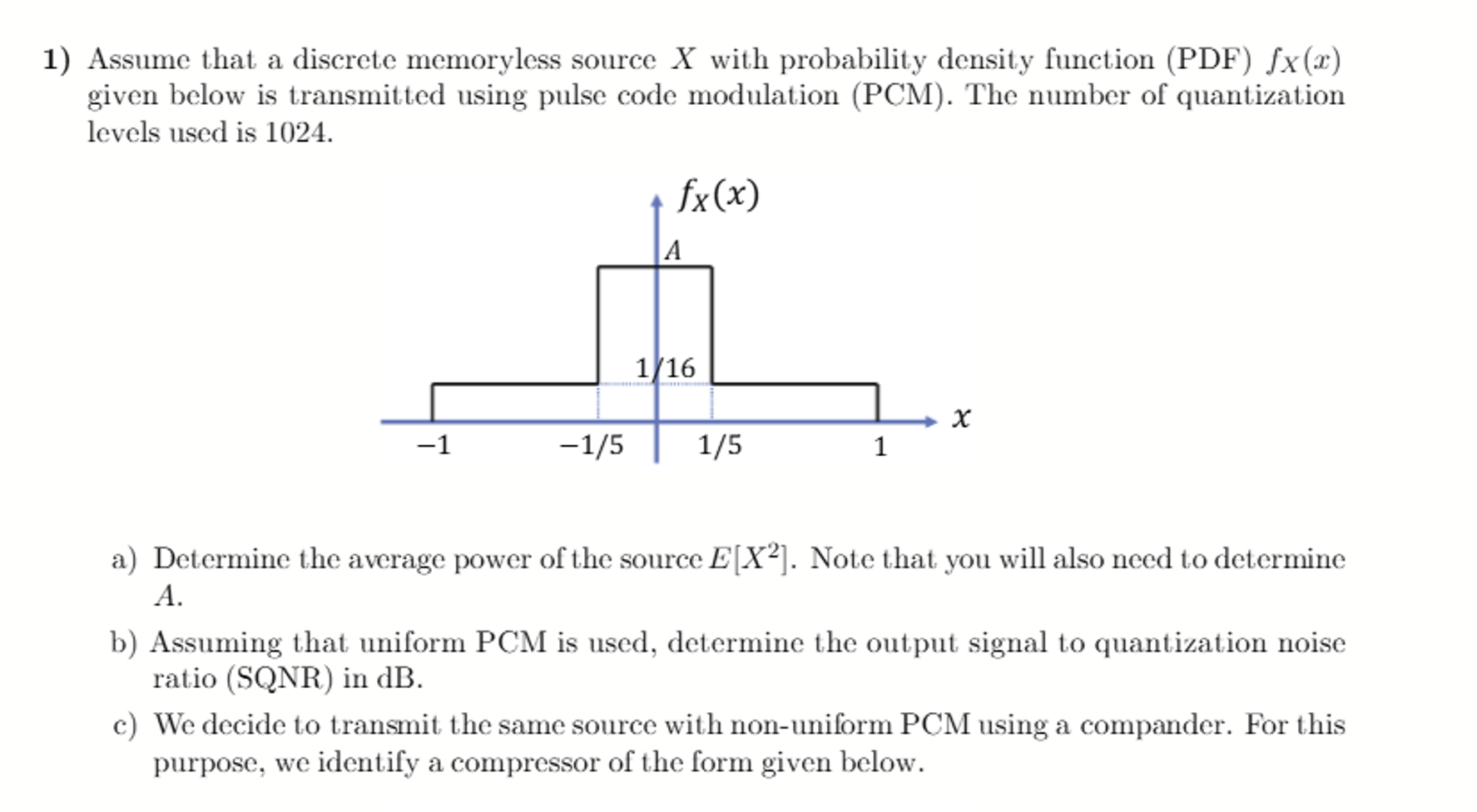 Solved 1) ﻿Assume that a discrete memoryless source \( ﻿X \) | Chegg.com