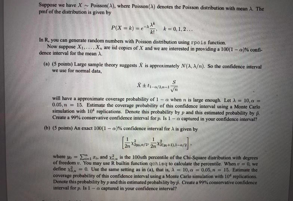 Solved Suppose we have X ~ Poisson(2), where Poisson(4) | Chegg.com