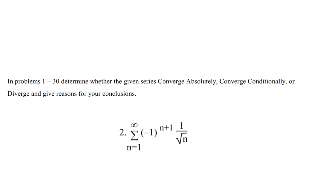 Solved In problems 1−30 determine whether the given series | Chegg.com