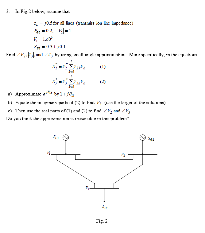 Solved 3. In Fig.2 below, assume that Find by using | Chegg.com