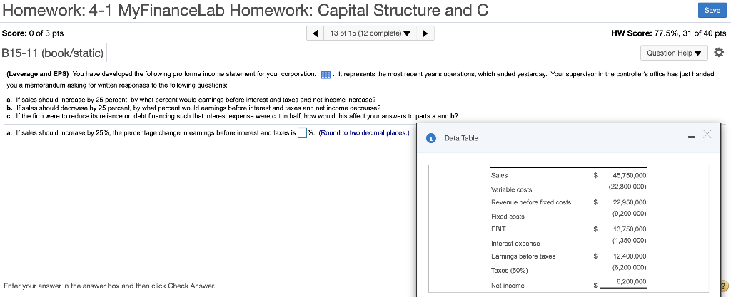 Solved Homework: 4-1 MyFinanceLab Homework: Capital | Chegg.com