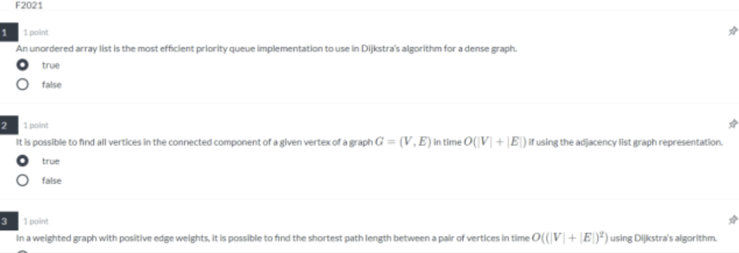 Solved F2021 1 1 point An unordered array list is the most | Chegg.com Solved F2021 1 1 point An unordered array list is the most | Chegg.com