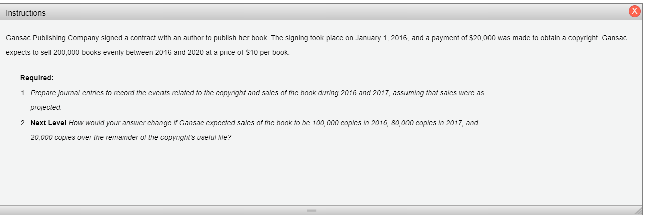 Solved Gansac Publishing Company signed a contract with an | Chegg.com