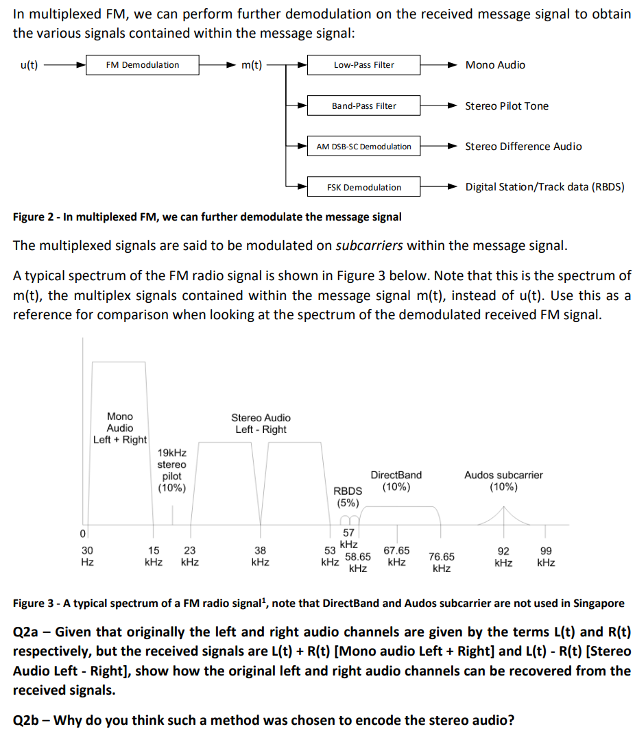 Solved In multiplexed FM, we can perform further | Chegg.com