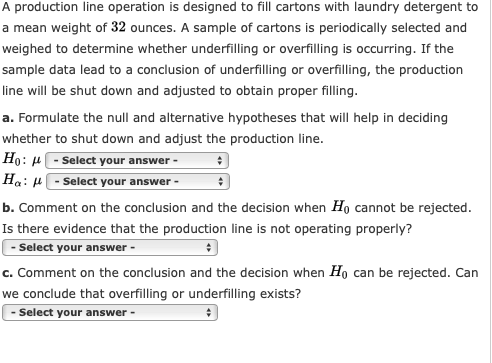 Solved A production line operation is designed to fill | Chegg.com