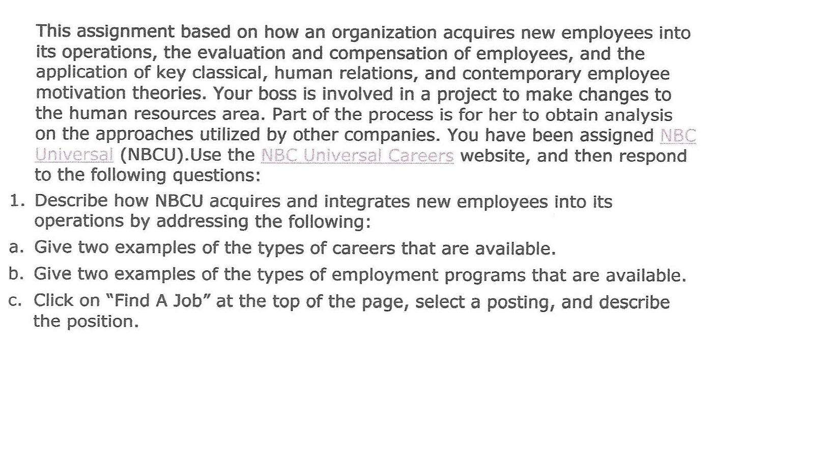 Solved This assignment based on how an organization acquires | Chegg.com