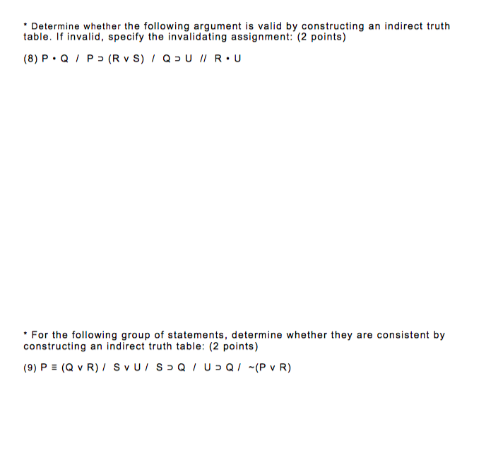 Solved * Determine whether the following argument is valid | Chegg.com