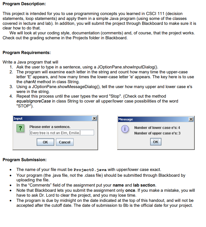 Solved Program Description: This project is intended for you | Chegg.com