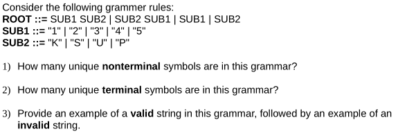 Solved Consider the following grammer rules: ROOT ::= SUB1 | Chegg.com