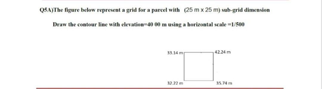 Solved Q5A)The figure below represent a grid for a parcel | Chegg.com