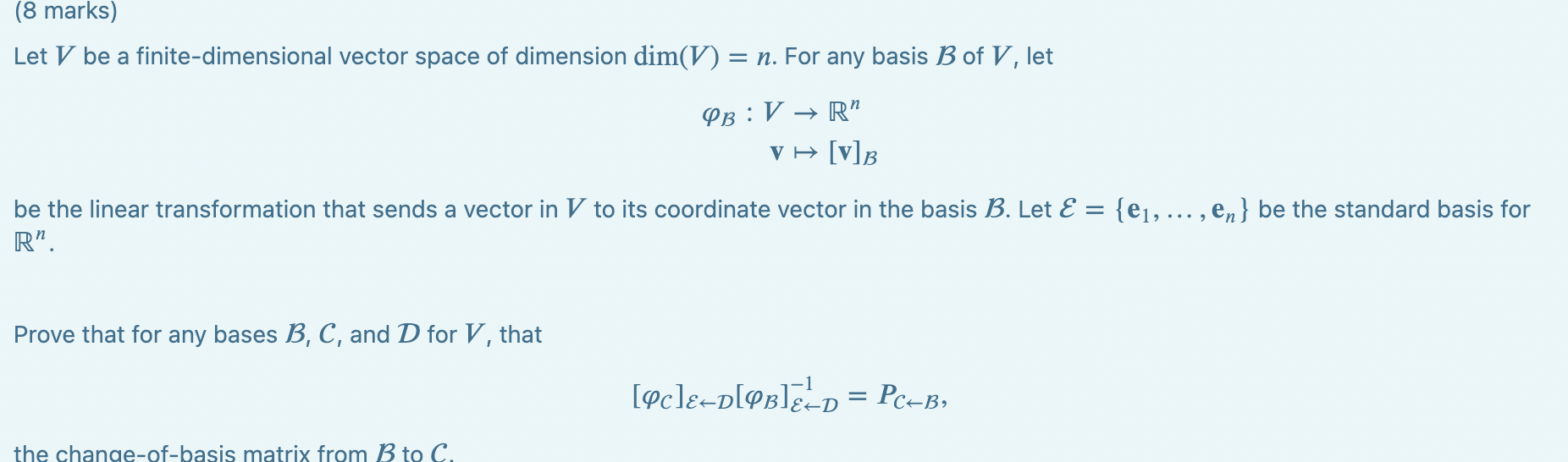 Let V be a finite-dimensional vector space of | Chegg.com