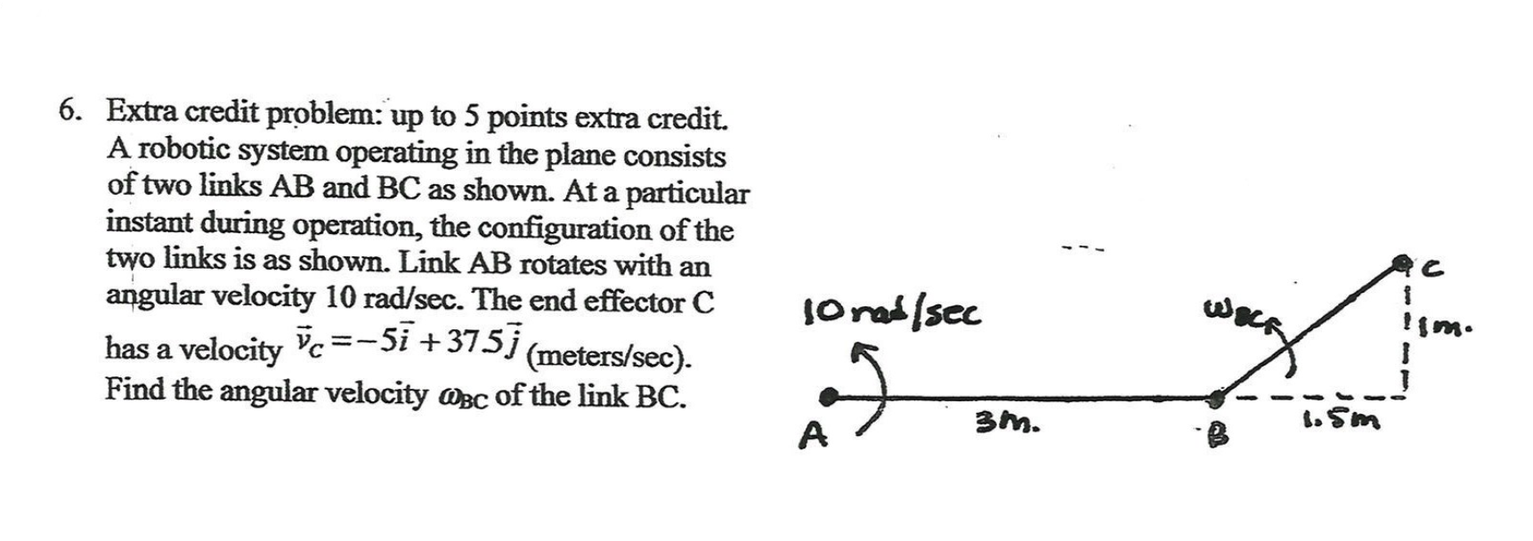 Solved 6. Extra credit problem: up to 5 points extra credit. | Chegg.com