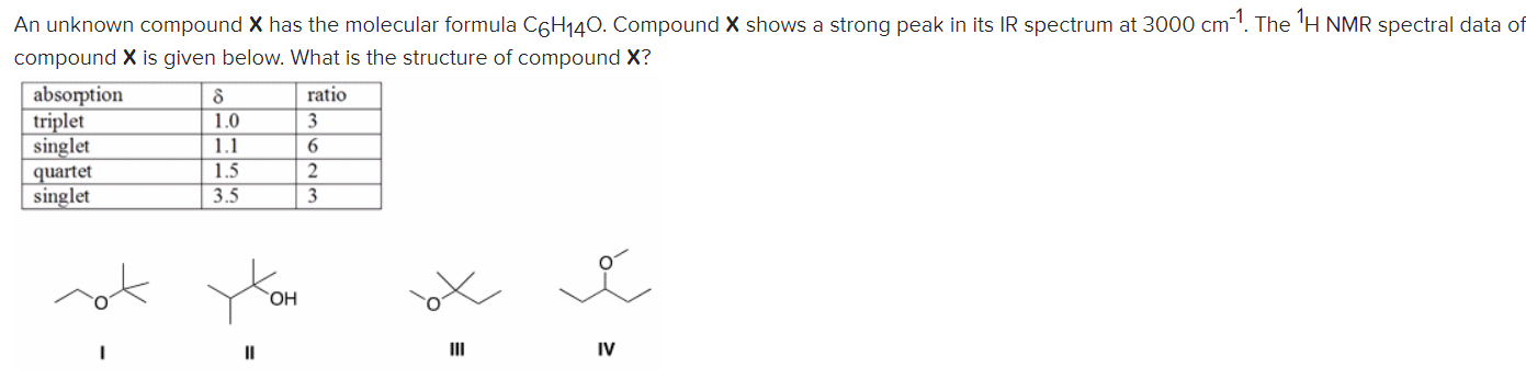 Solved An unknown compound X has the molecular formula | Chegg.com