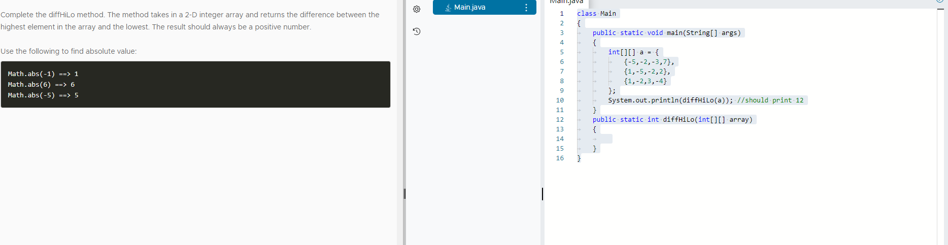 Solved Type code here please class Main { public | Chegg.com
