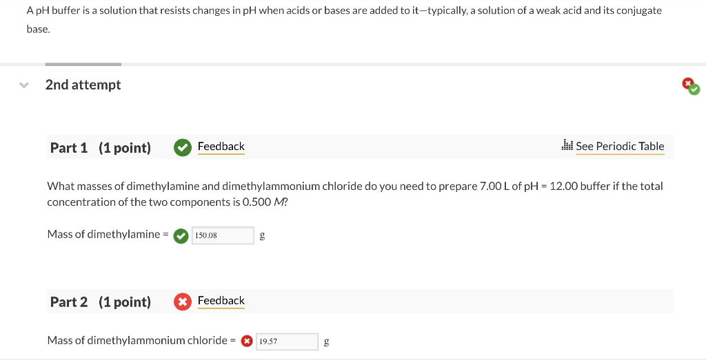 Solved ApH buffer is a solution that resists changes in pH | Chegg.com