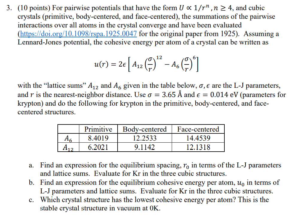 Solved (10 points) For pairwise potentials that have the | Chegg.com