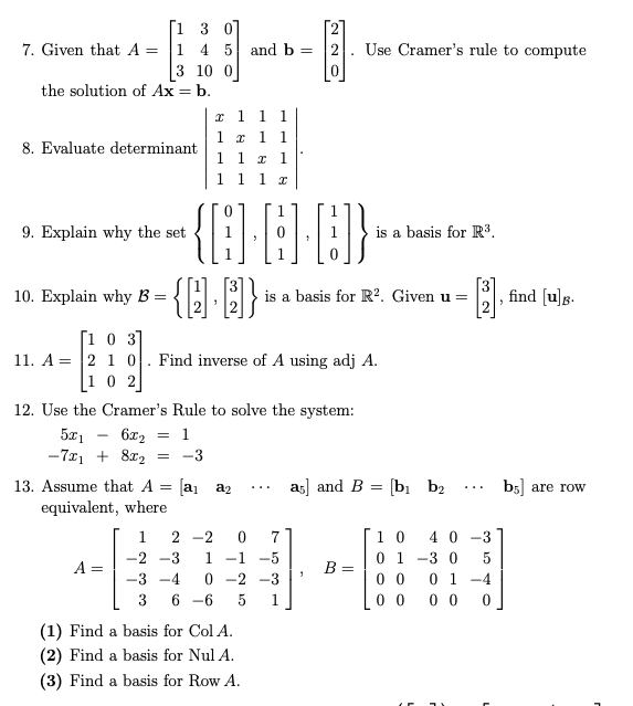Solved 1. True or False questions (1) The reflection through | Chegg.com