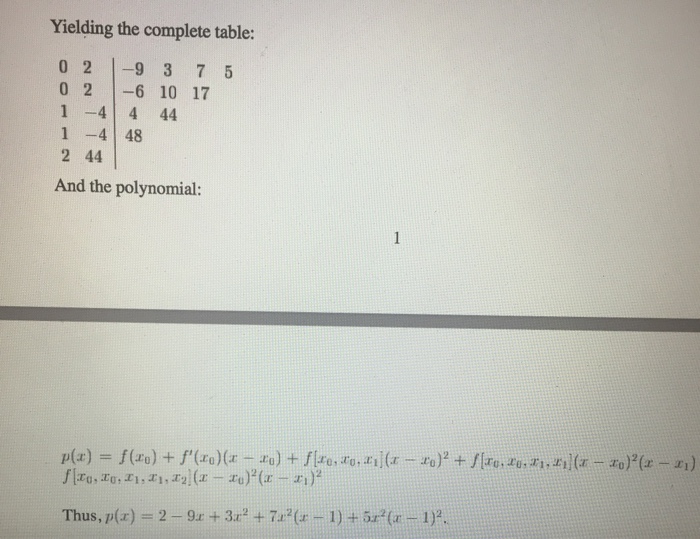 Quintic polynomial? Please solve it correct and I | Chegg.com