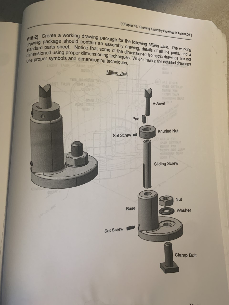 Chapter 18: Creating Assembly Drawings in AutoCAD®] | Chegg.com