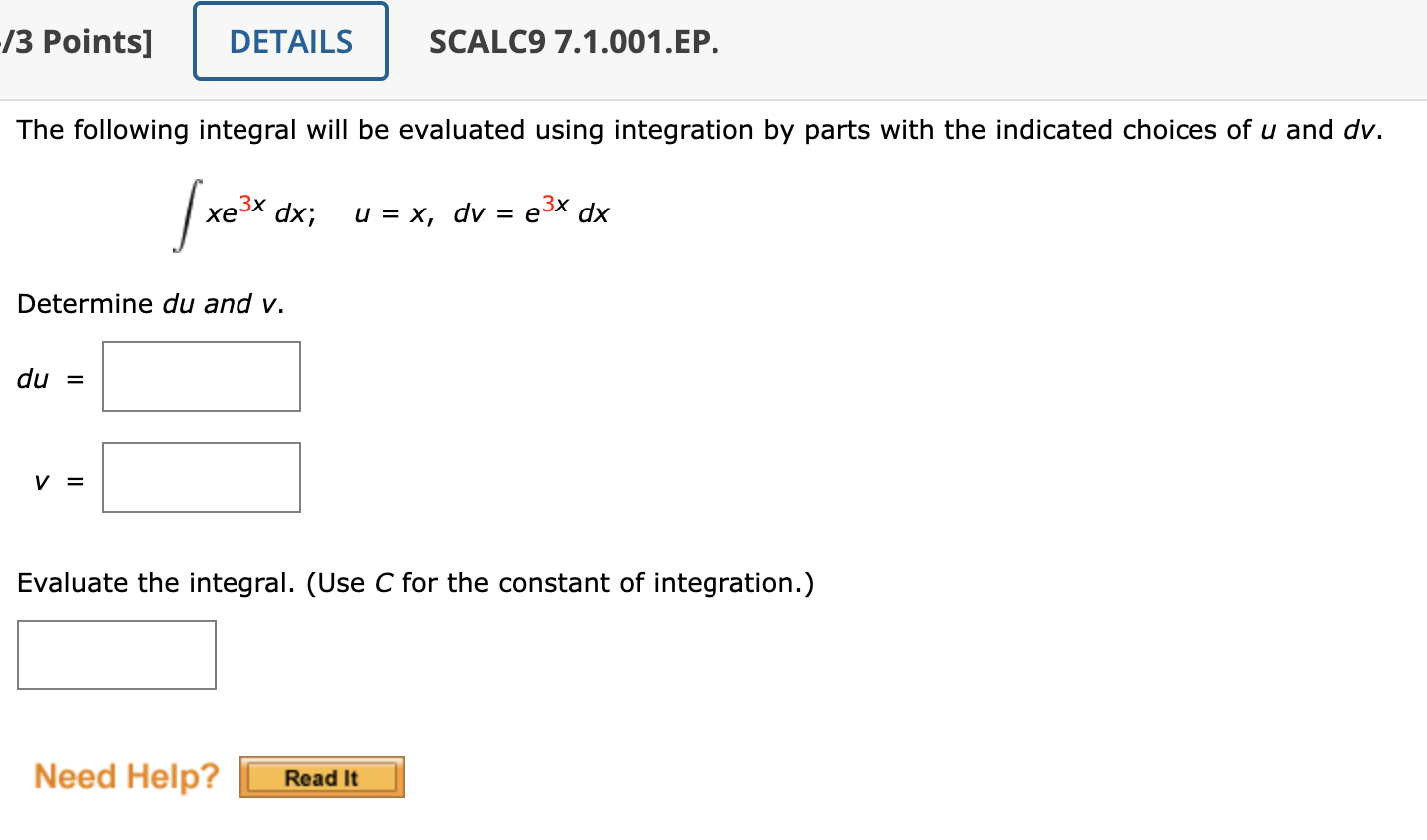 Solved The following integral will be evaluated using | Chegg.com