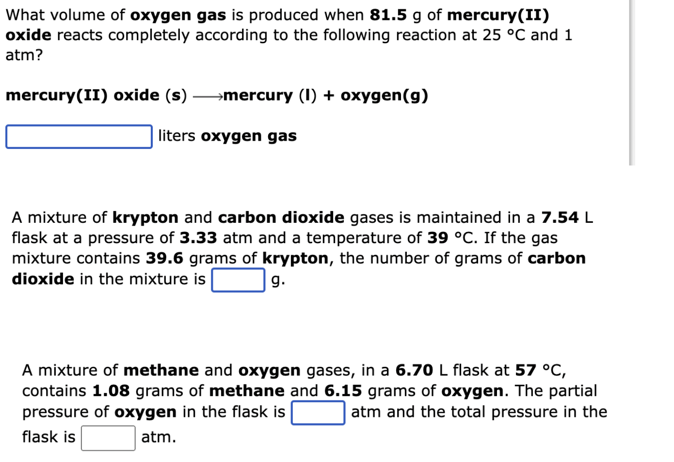 Solved What volume of oxygen gas is produced when 81.5 g of | Chegg.com
