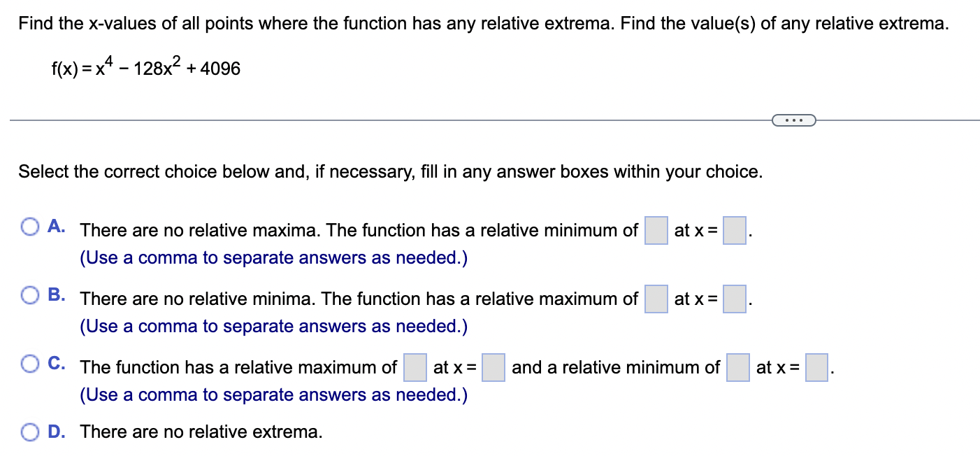 Solved Find the x-values of all points where the function | Chegg.com