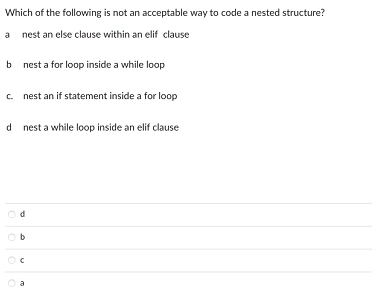 Solved Which of the following is not an acceptable way to | Chegg.com