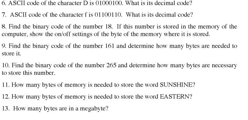 Solved 6. ASCII code of the character D is 01000100. What is | Chegg.com