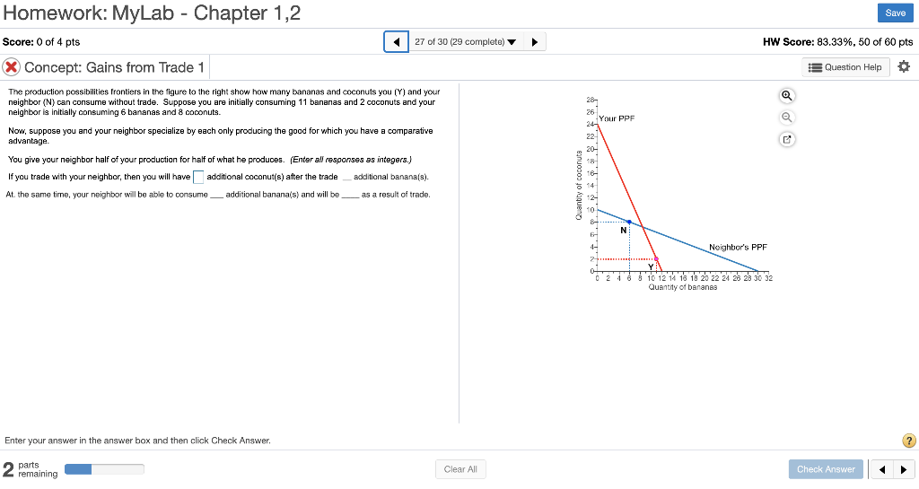 Solved Homework: MyLab - Chapter 1,2 Save Score: 0 of 4 pts | Chegg.com
