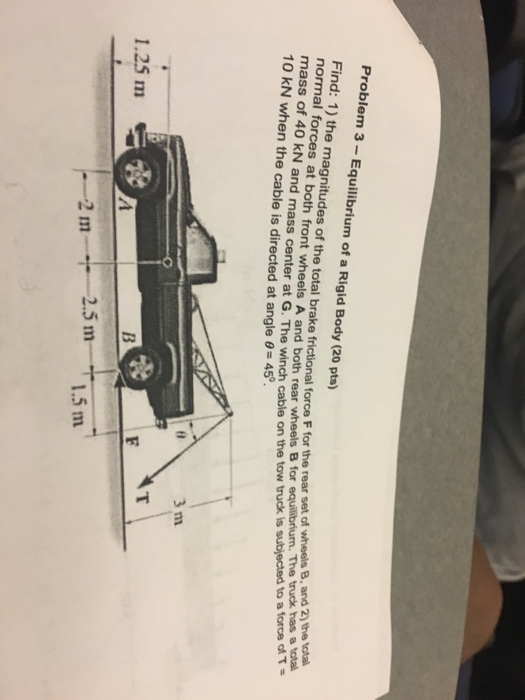 Solved Problem 3-Equilibrium of a Rigid Body (20 pts) Find: | Chegg.com
